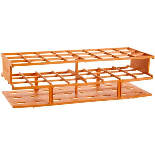 Nalgene® 5970-0130 Unwire™ Test Tube Rack for 30mm Tubes, 24-Well, Orange R