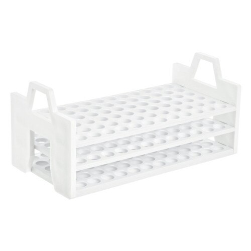 Bel-Art 188601013 Stack Rack® Test Tube Rack for 10 to 13mm Tubes, White PP