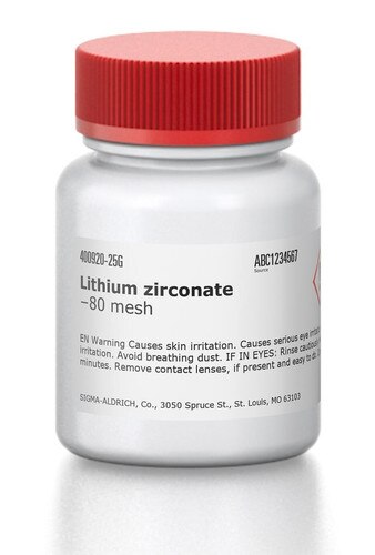 Sigma-Aldrich 400920-25G Lithium Zirconate, -80 Mesh, 25g