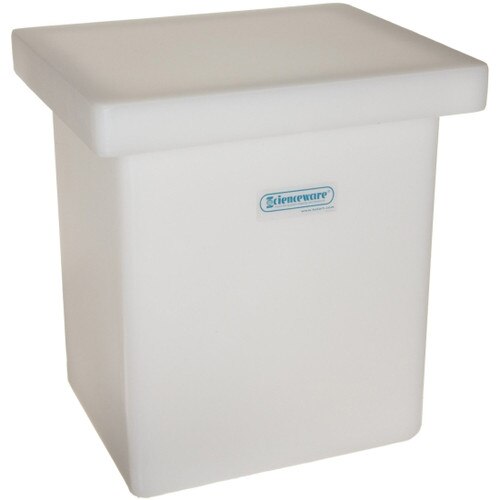 Bel-Art 340800000 Heavy Duty Plastic Rectangular Tank with Lid, HDPE, 5-Gal