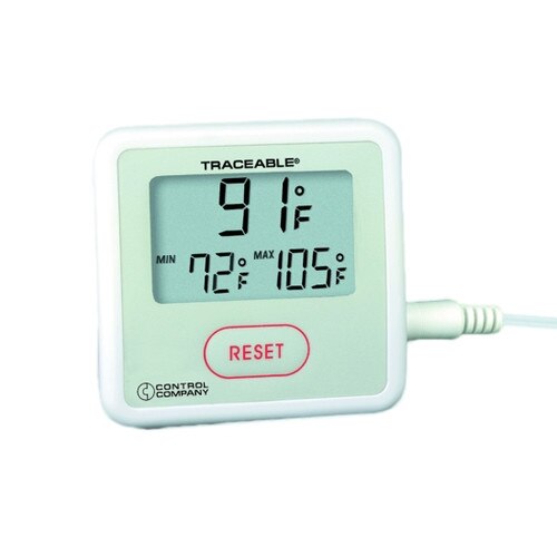 Control Company 4121 Traceable® Sentry™ Min/Max Memory Digital Thermometer with 10-Foot Cable & Rem