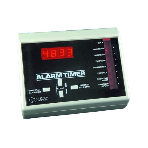 Control Company 5005 | Jumbo Display Eight-Channel Digital Alarm Timer with
