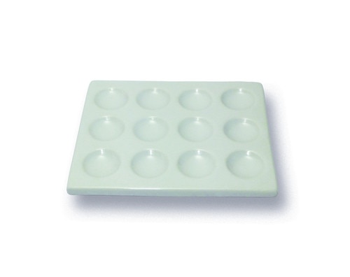 Spot Plate, Porcelain, 3 Wells