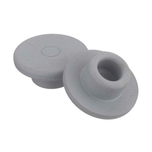 Wheaton® 224100-331 | 30mm Butyl Flange Straight Plug Stoppers for Vials