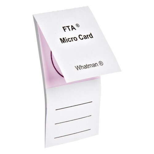 Whatman™ WB120312 FTA™ Classic Card with 1 x 125µL Sample Area for DNA ...