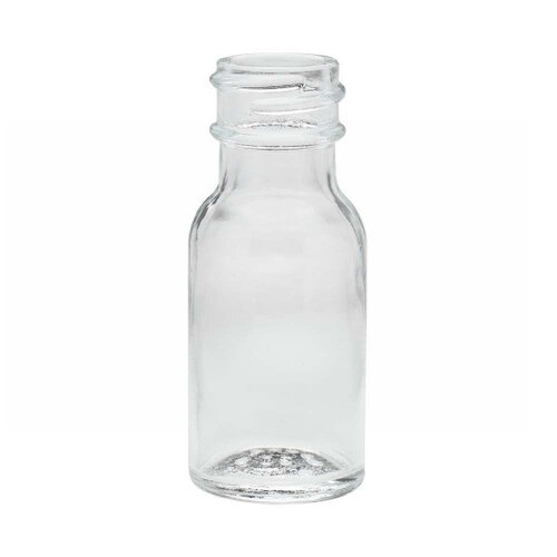Wheaton® 219361 Clear Glass 10mL Screw Neck Diagnostic Bottle with 20 ...