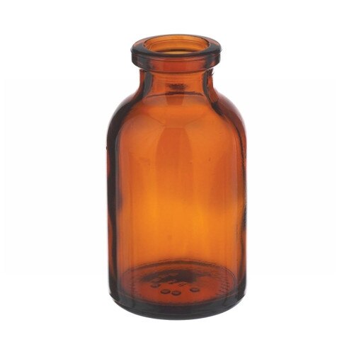 Wheaton® 223761 Amber Glass Serum Bottles with 20mm Crimp Top Finish, 10mL