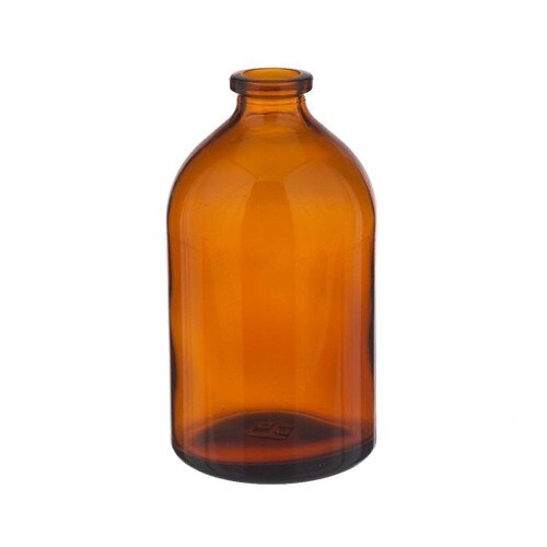 Wheaton® 223766 Amber Glass Serum Bottles with 20mm Crimp Top Finish, 100mL