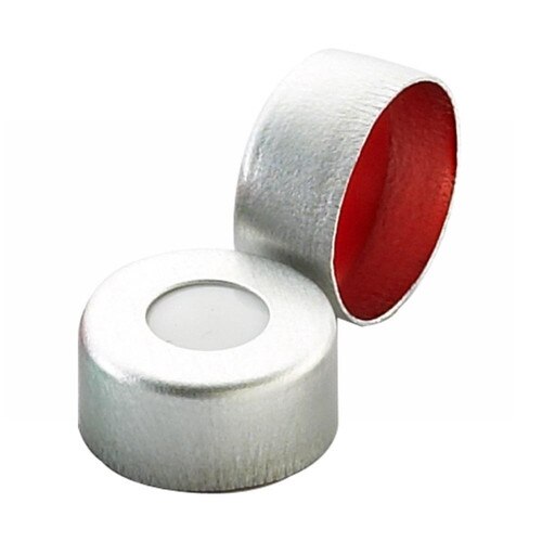 Wheaton® 224219-01 Open Top Aluminum Seal Crimp Cap with PTFE/Silicone Sept