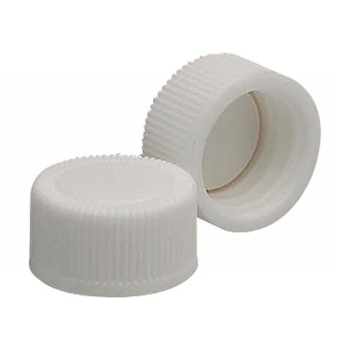 Wheaton® 239273 White Polypropylene Screw Cap with Polyethylene Foam Liner,