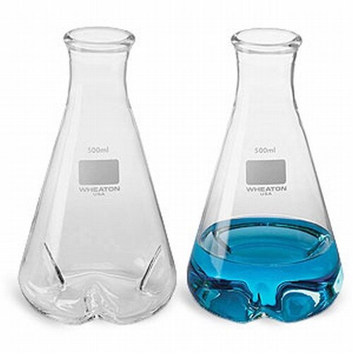 Wheaton® 353259 Glass Shaking Culture Flask with Three Baffles, 250mL