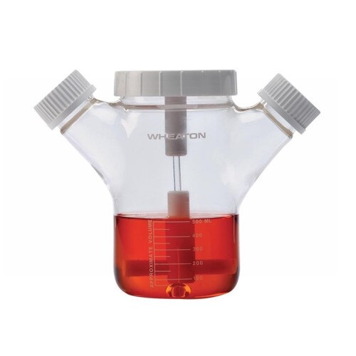 Wheaton® 356913 Celstir® Replacement 25mL Glass Spinner Flask with Double S