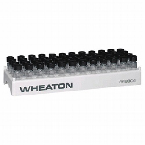 Wheaton® 868808 White Plastic Vial Rack with 30mm I.D. Wells, 50-Well, Poly
