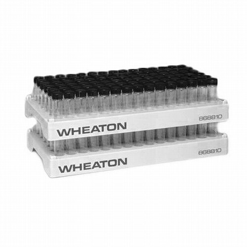 Wheaton® 868810 White Plastic Vial Rack with 17.1mm I.D. Wells, 90-Well, Po
